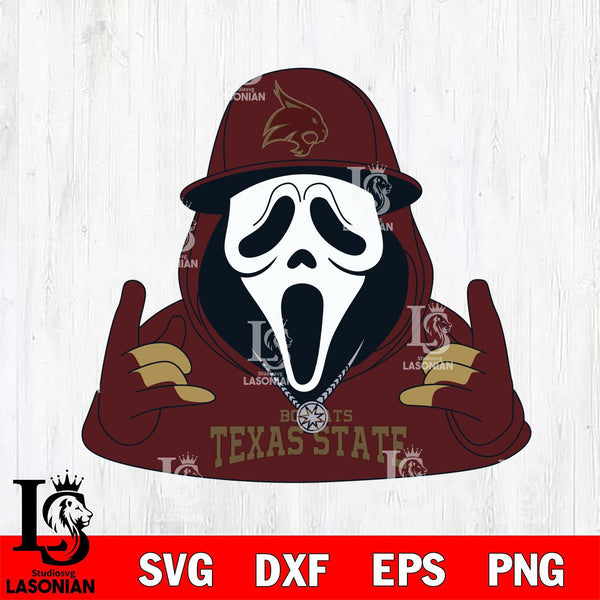 Texas State Bobcats Horror Character Ghostface Sport – lasoniansvg