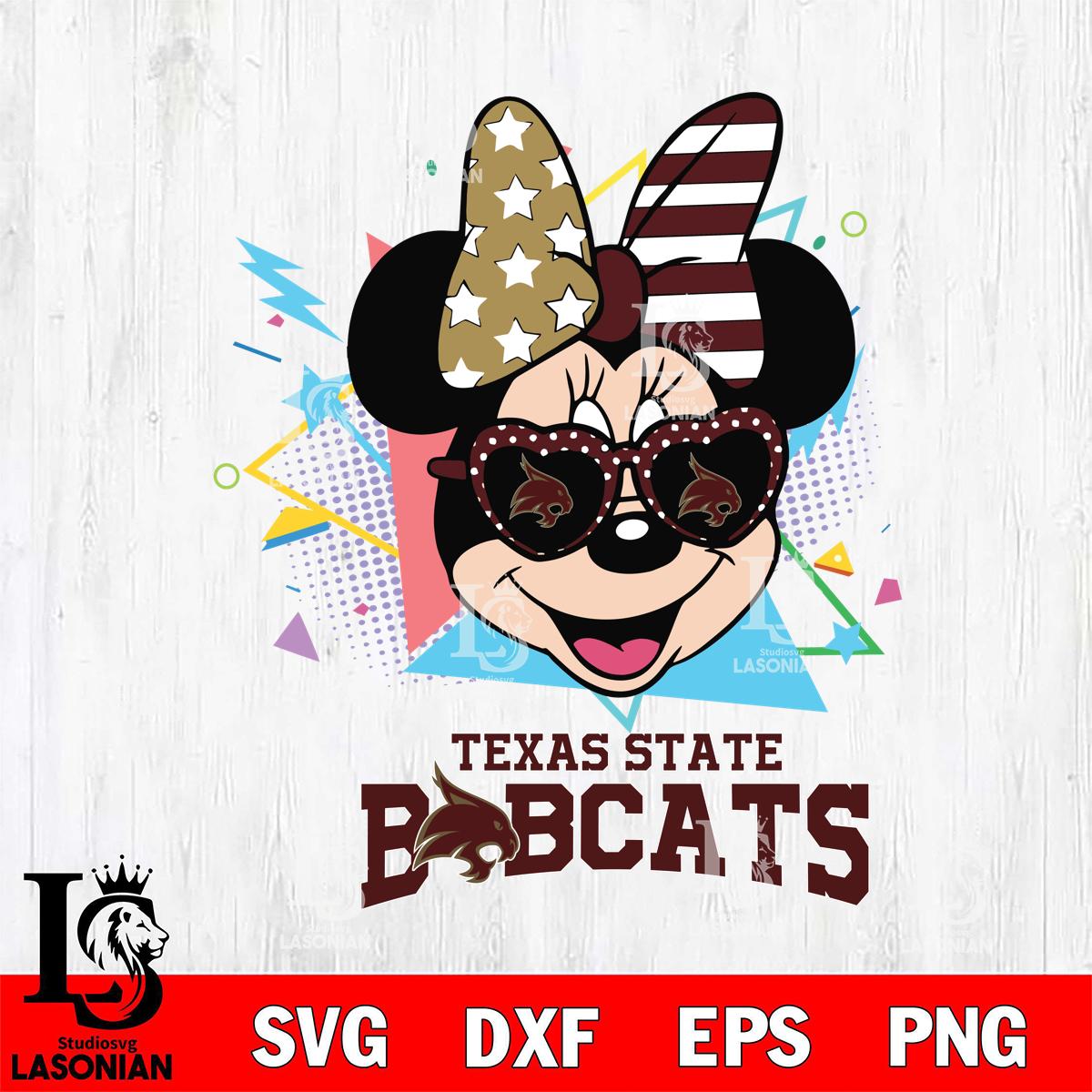 Texas State Bobcats Minnie Mouse Love Sport – lasoniansvg