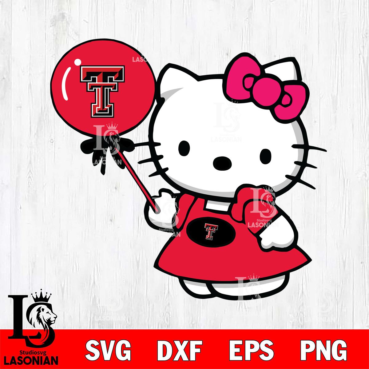 Texas Tech Red Raiders Cute Hello Kitty 2 – lasoniansvg