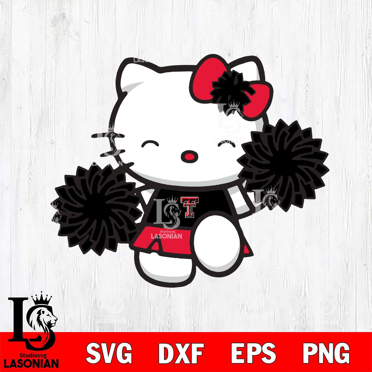 Texas Tech Red Raiders Hello Kitty Cheerleader – lasoniansvg