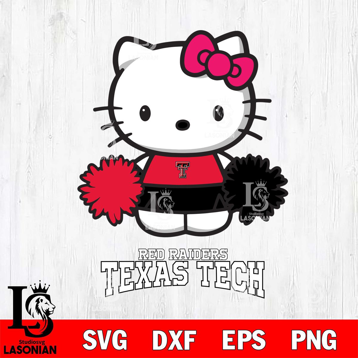 Texas Tech Red Raiders Hello Kitty Cheerleader 2 – lasoniansvg