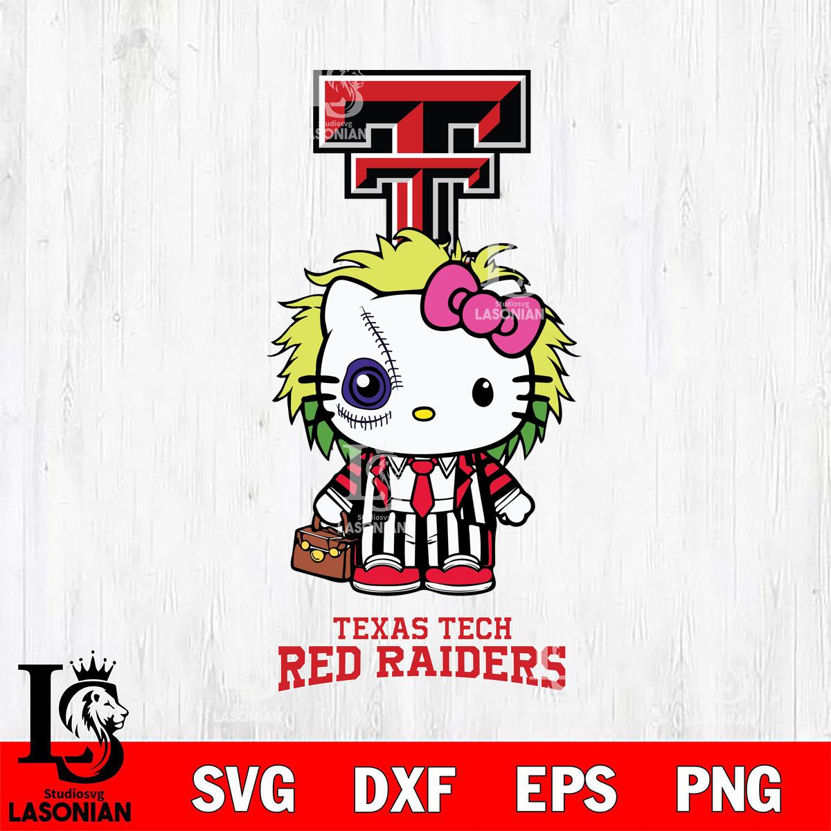 Texas Tech Red Raiders Hello Kitty Horror 8 – lasoniansvg
