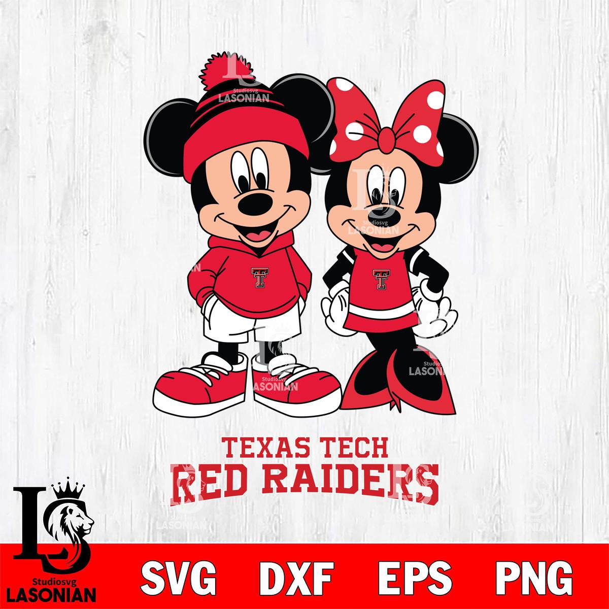 Texas Tech Red Raiders Mickey Minnie Mouse Cute Football – lasoniansvg