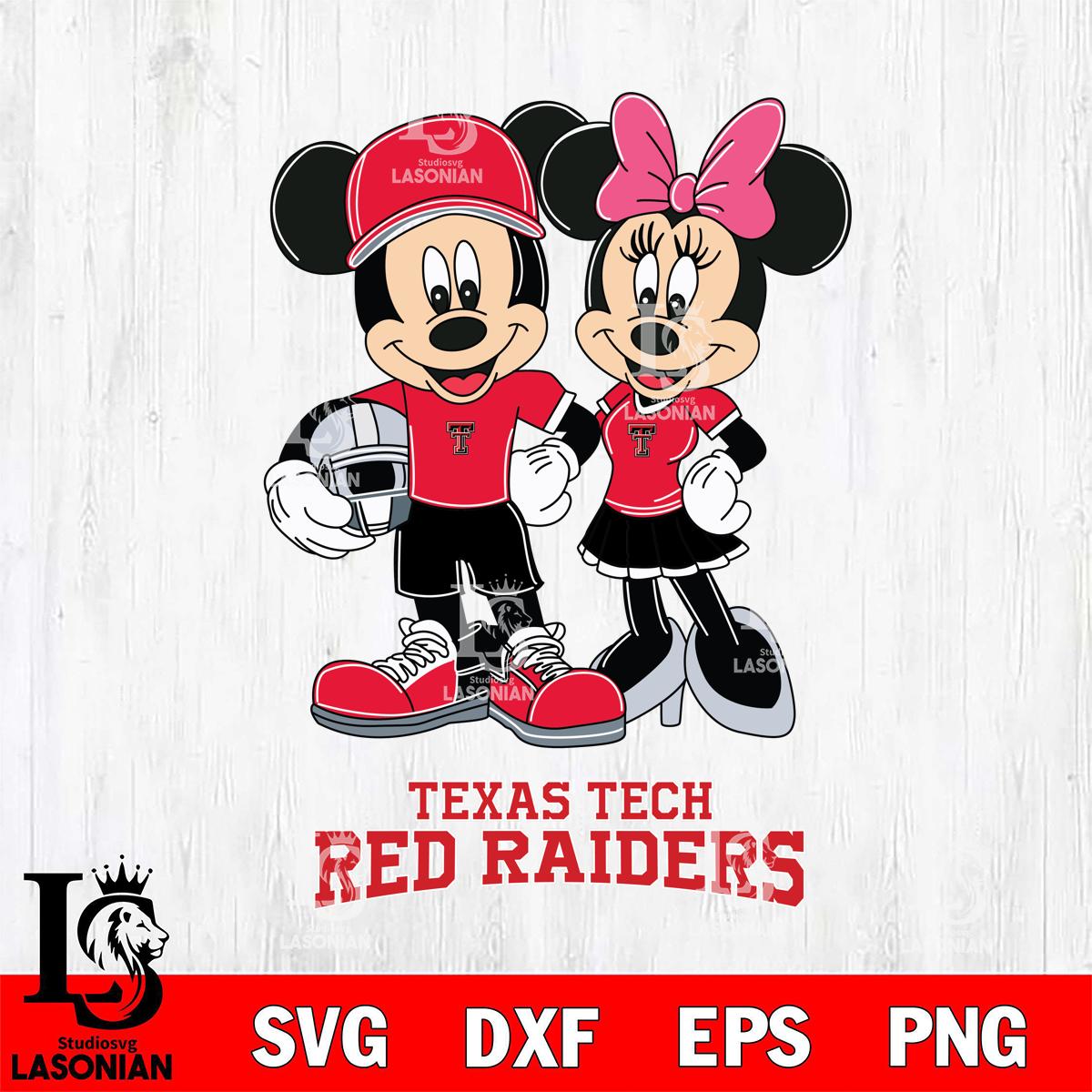 Texas Tech Red Raiders Mickey Minnie Mouse Helmet – lasoniansvg