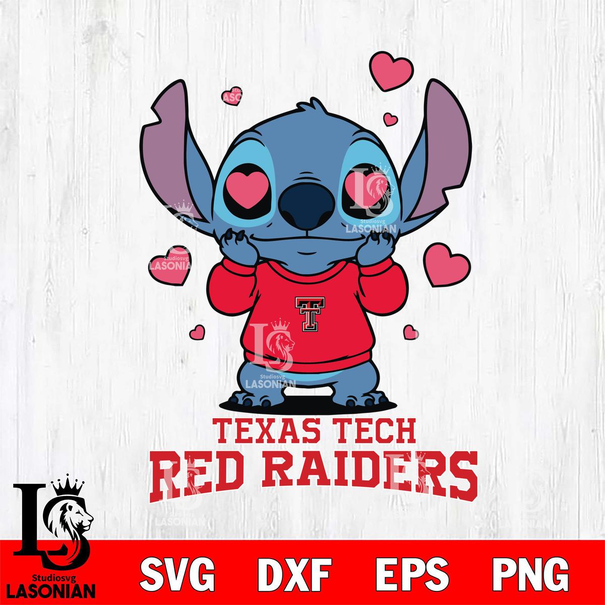 Texas Tech Red Raiders Stitch Valentine Heart Digital Download, NCAA ...