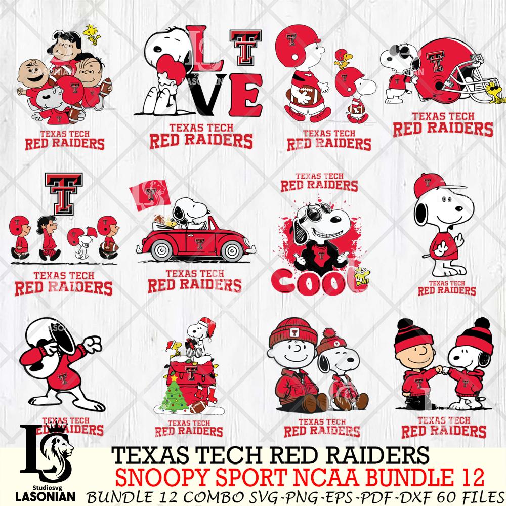 Texas Tech Red Raiders Snoopy NCAA Bundle 12 SVG – lasoniansvg