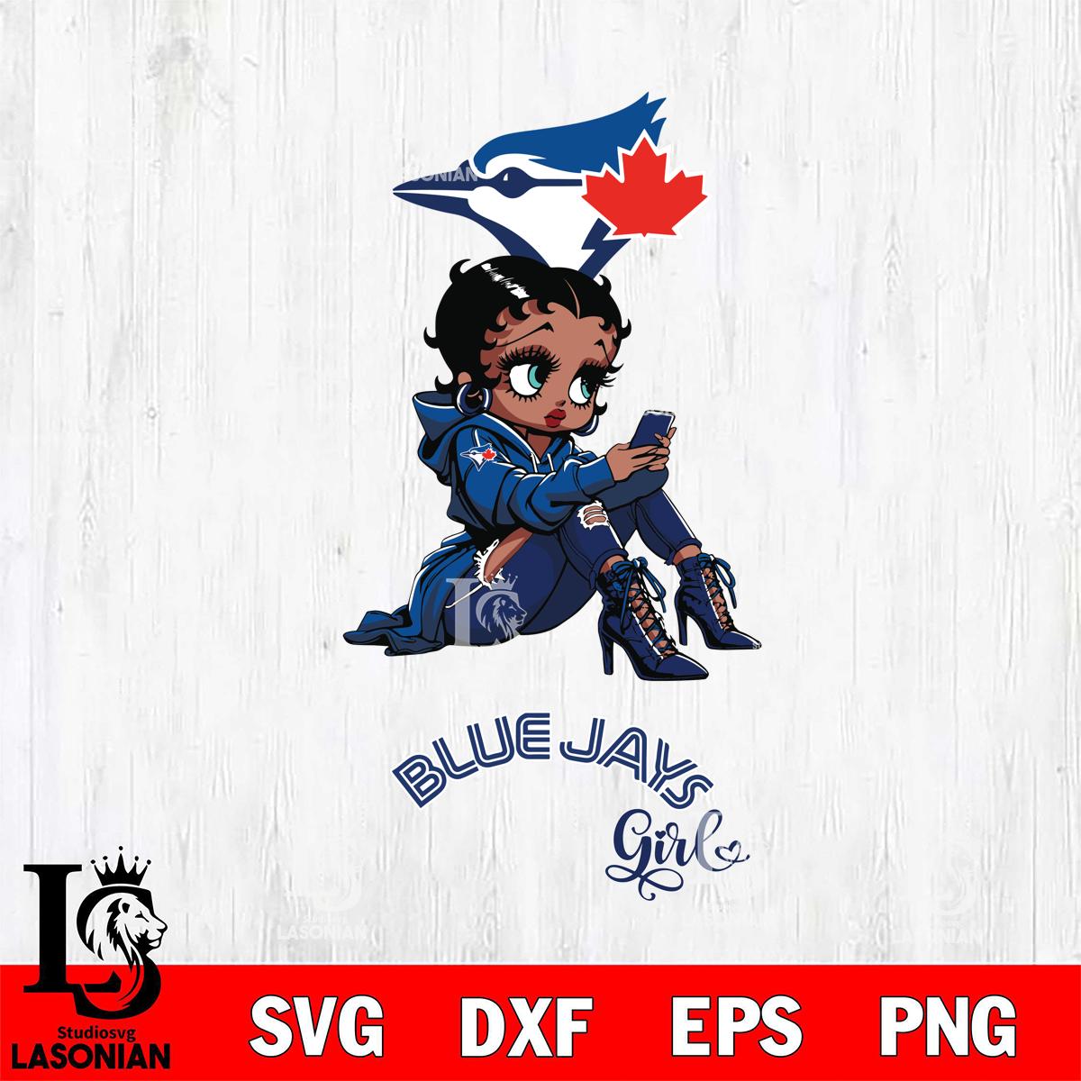 Toronto Blue Jays Beauty Black Fan Girl Football – lasoniansvg
