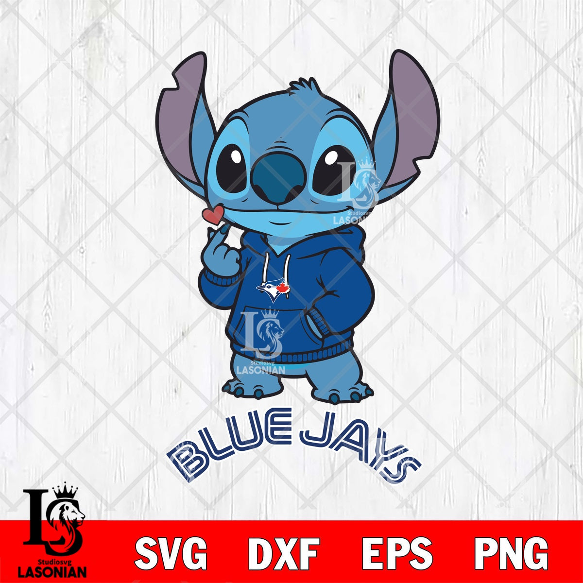 Toronto Blue Jays Stitch finger heart File cut , Criucut , Digital ...