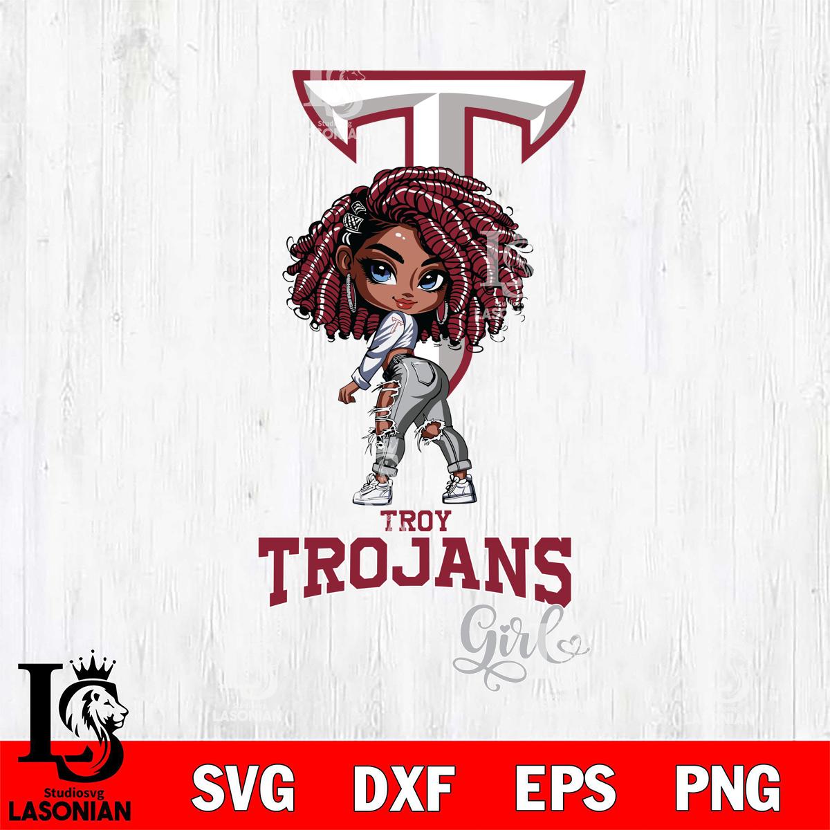 Troy Trojans Fan Girl – lasoniansvg
