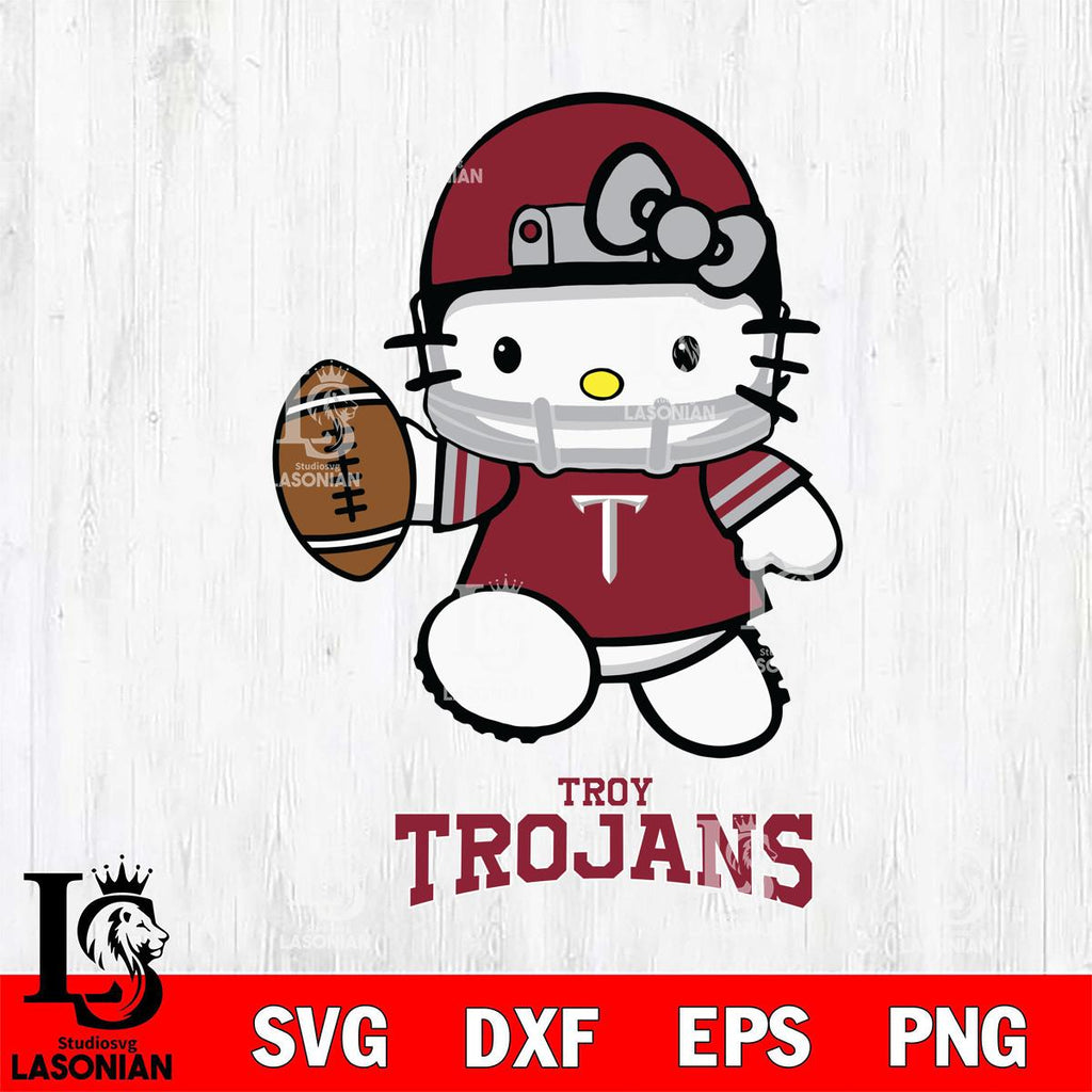 Troy Trojans Hello Kitty NCAA 4 – lasoniansvg