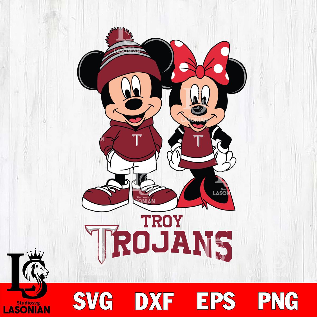 Troy Trojans Mickey Minnie Mouse Cute Football – lasoniansvg