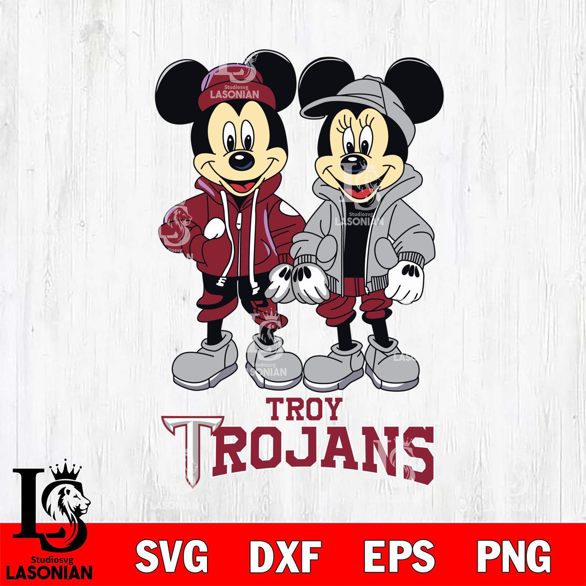 Troy Trojans Mickey Minnie Mouse Football – lasoniansvg