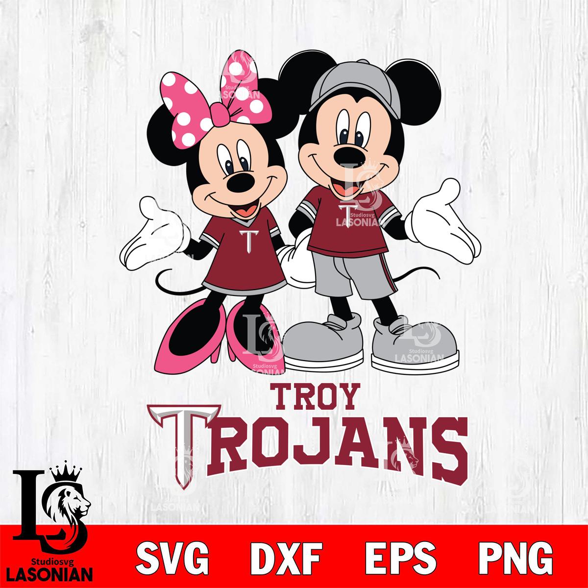Troy Trojans Mickey Minnie Mouse Sport – lasoniansvg