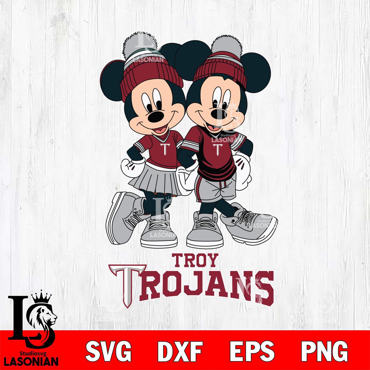 Troy Trojans Mickey Minnie Valentine Football – lasoniansvg