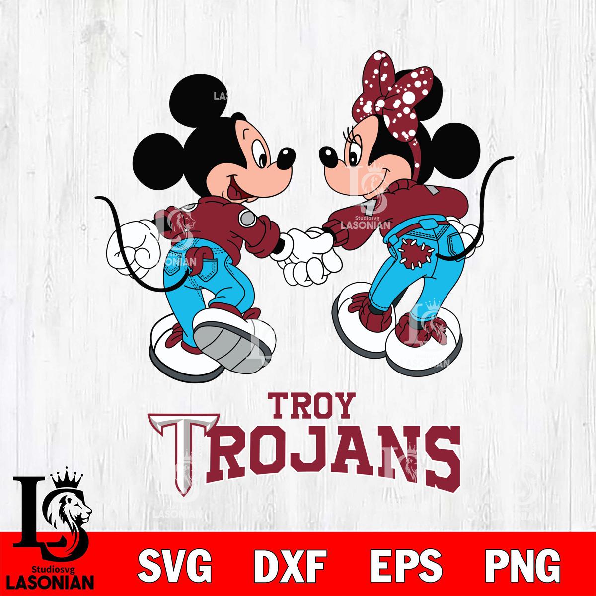 Troy Trojans Mickey Minnie Valentine Rugby – lasoniansvg