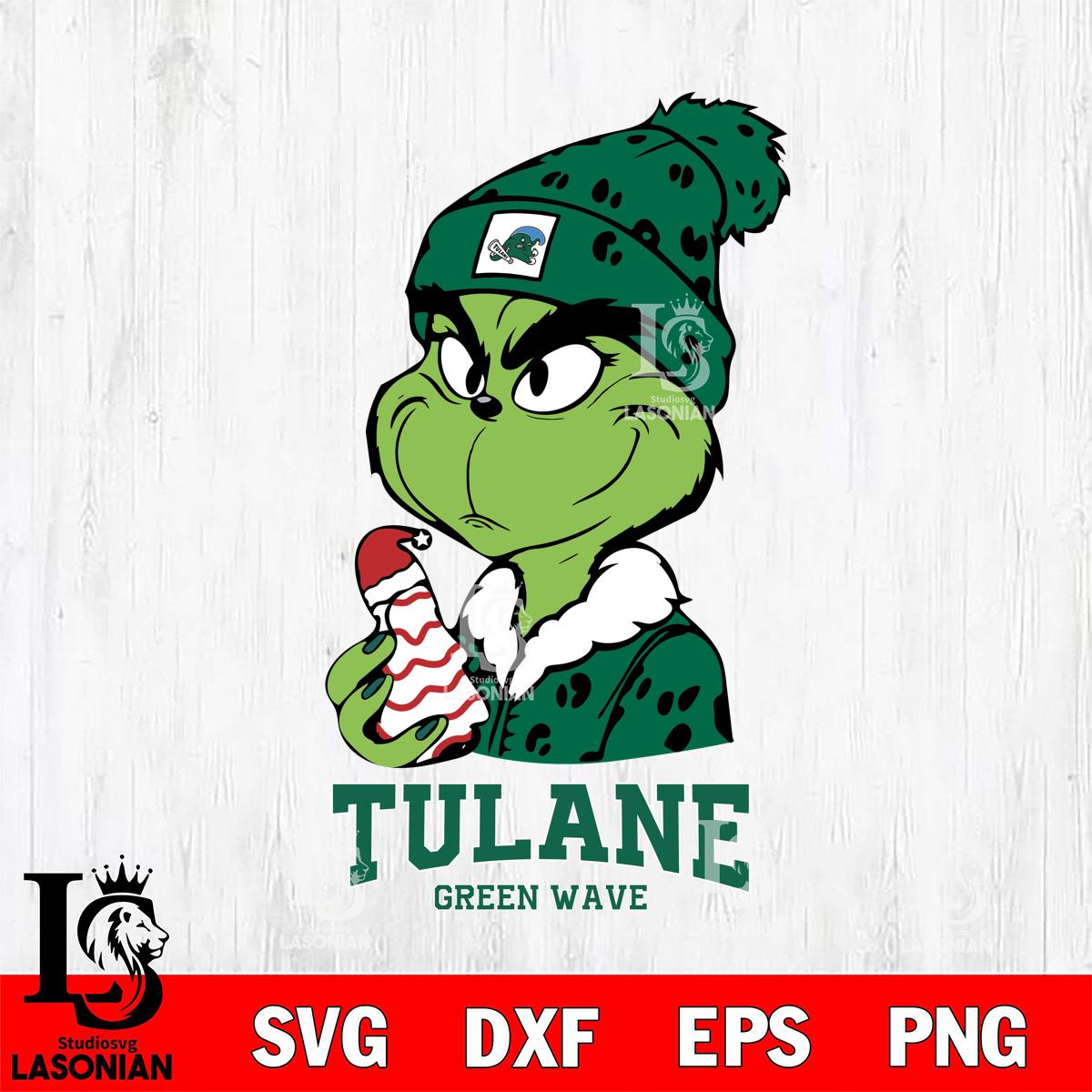 Tulane Green Wave Grinch Tree Cake – lasoniansvg