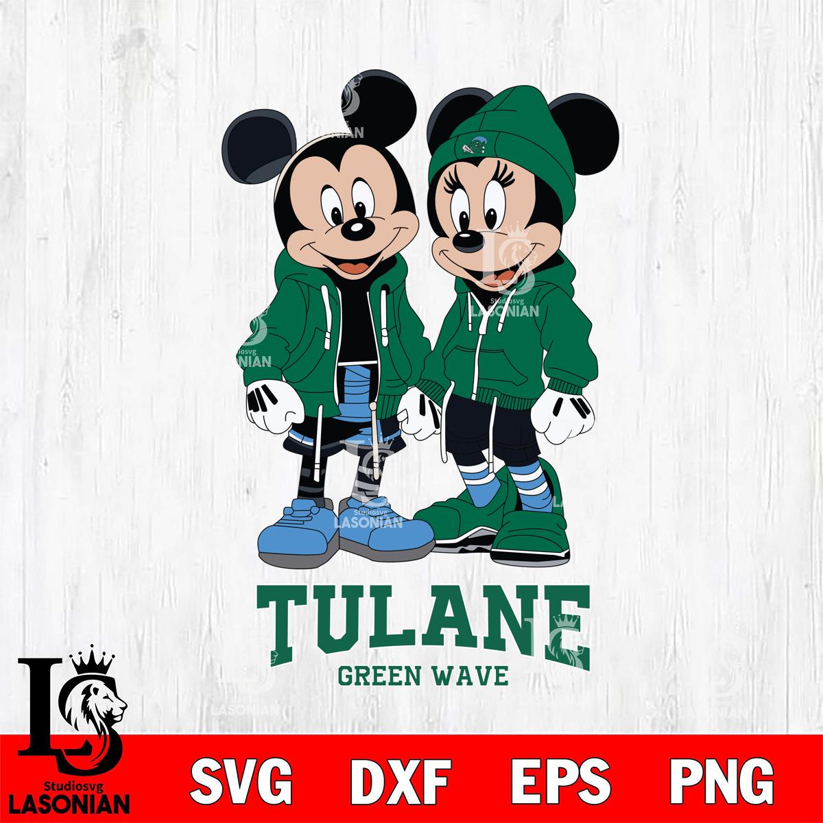 Tulane Green Wave Mickey Minnie Mouse Rugby – lasoniansvg