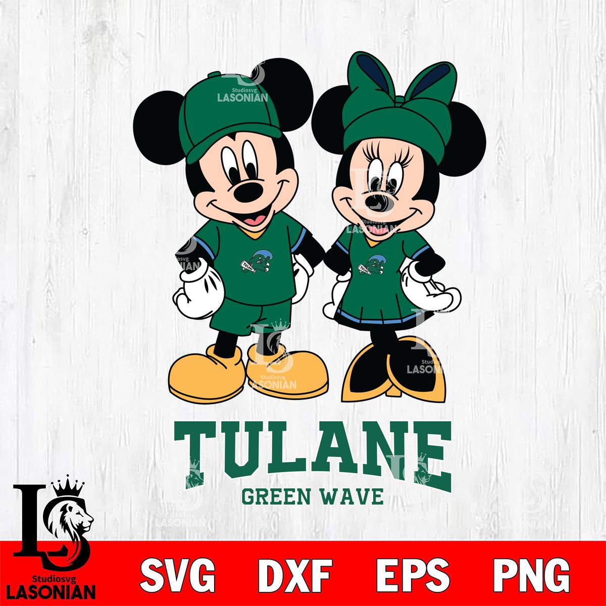 Tulane Green Wave Mickey Minnie Rugby – lasoniansvg