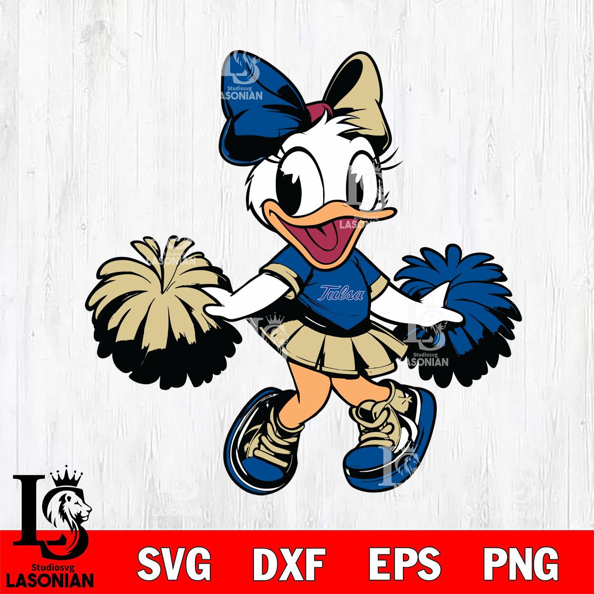 Tulsa Golden Hurricane Daisy Duck Cheerleader – lasoniansvg