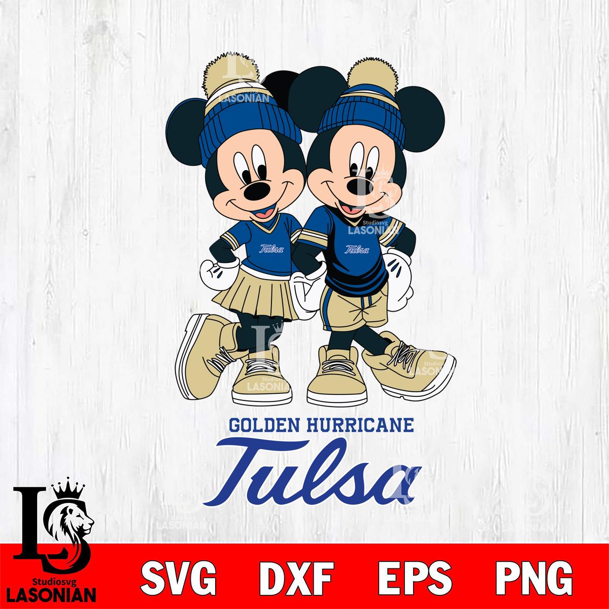 Tulsa Golden Hurricane Mickey And Minnie Mouse Football – lasoniansvg