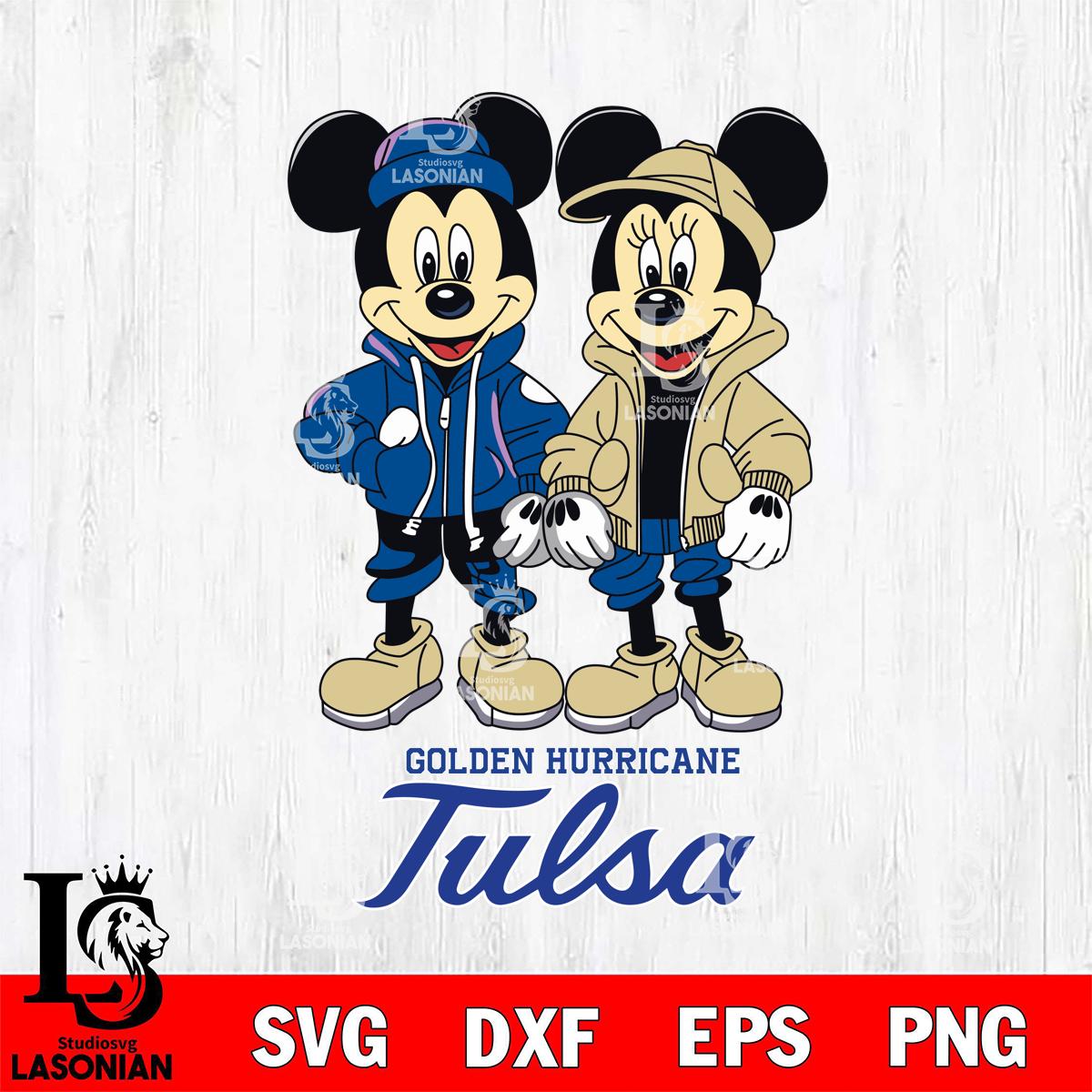 Tulsa Golden Hurricane Mickey Minnie Mouse Football – lasoniansvg