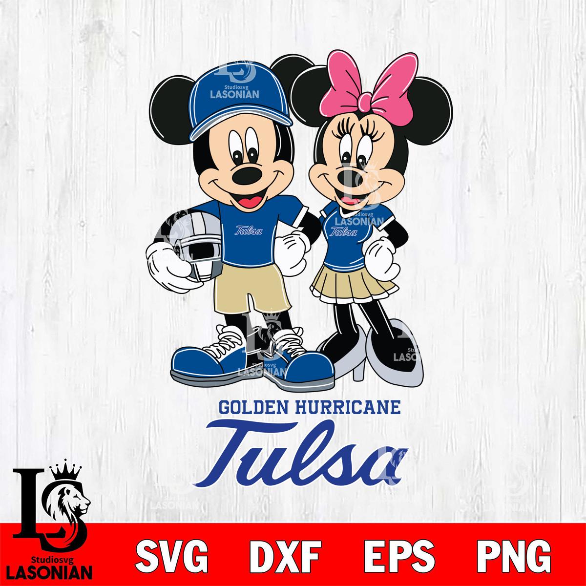 Tulsa Golden Hurricane Mickey Minnie Mouse Helmet – lasoniansvg