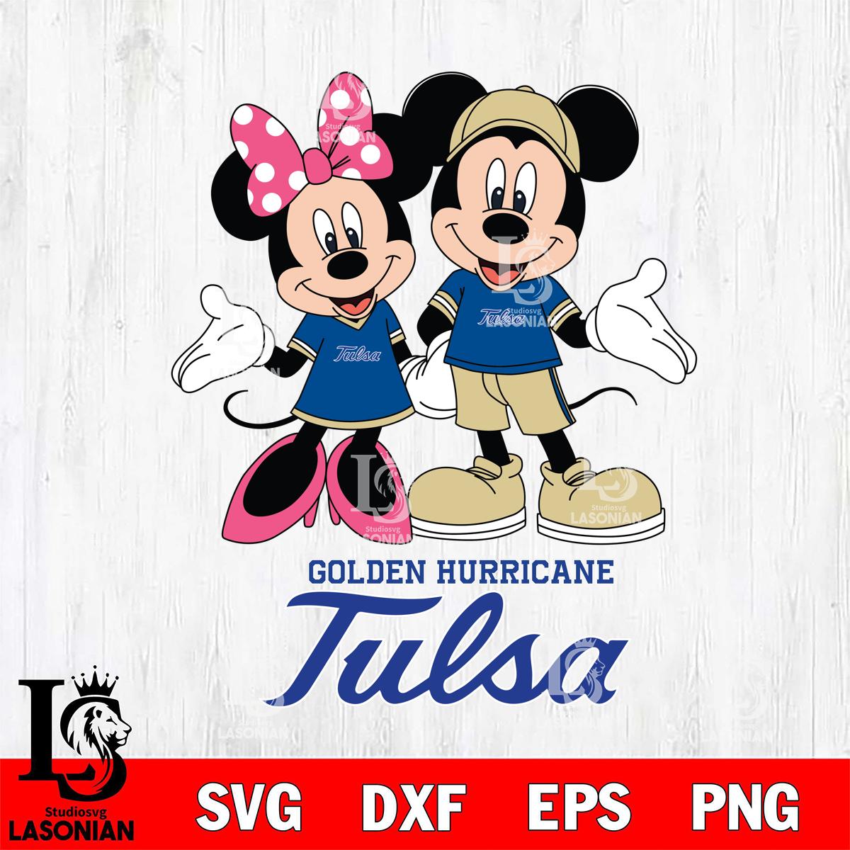Tulsa Golden Hurricane Mickey Minnie Mouse Sport – lasoniansvg