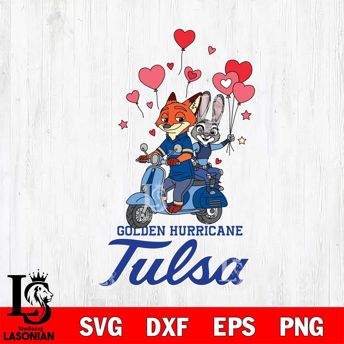 Tulsa Golden Hurricane Nick and Judy Valentine File Cut, NCAA SVG DXF ...