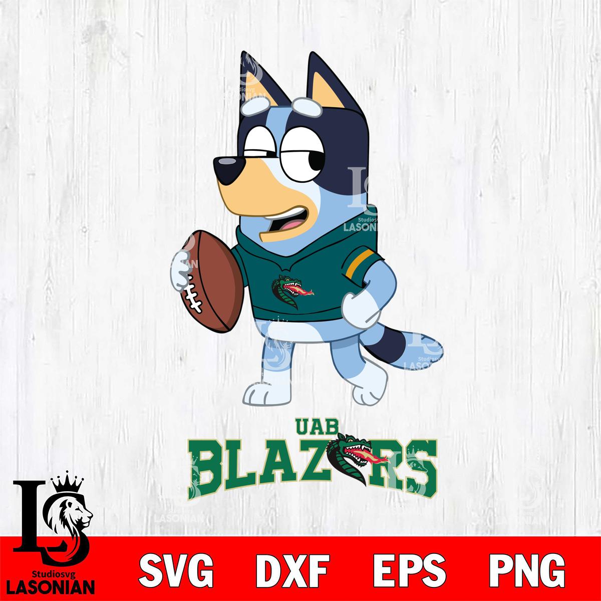UAB Blazers Bluey Football Sport – lasoniansvg