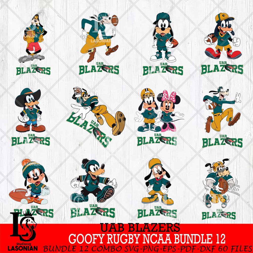UAB Blazers Goofy Rugby Disney NCAA Bundle 12 – lasoniansvg