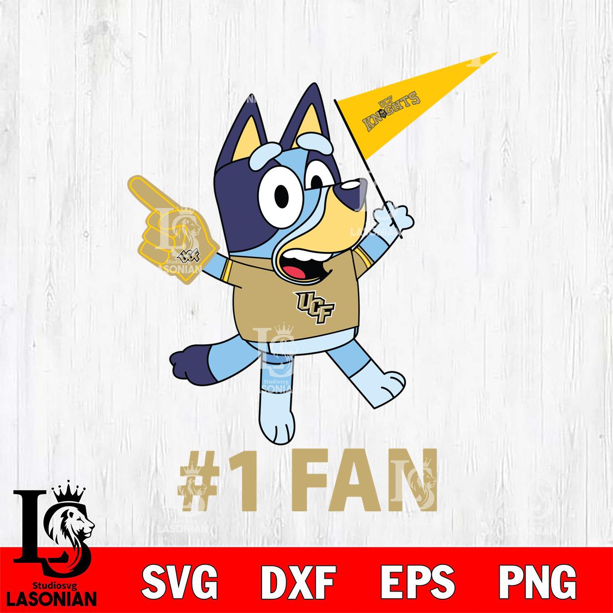 UCF Knights Bluey #1 Fan – lasoniansvg
