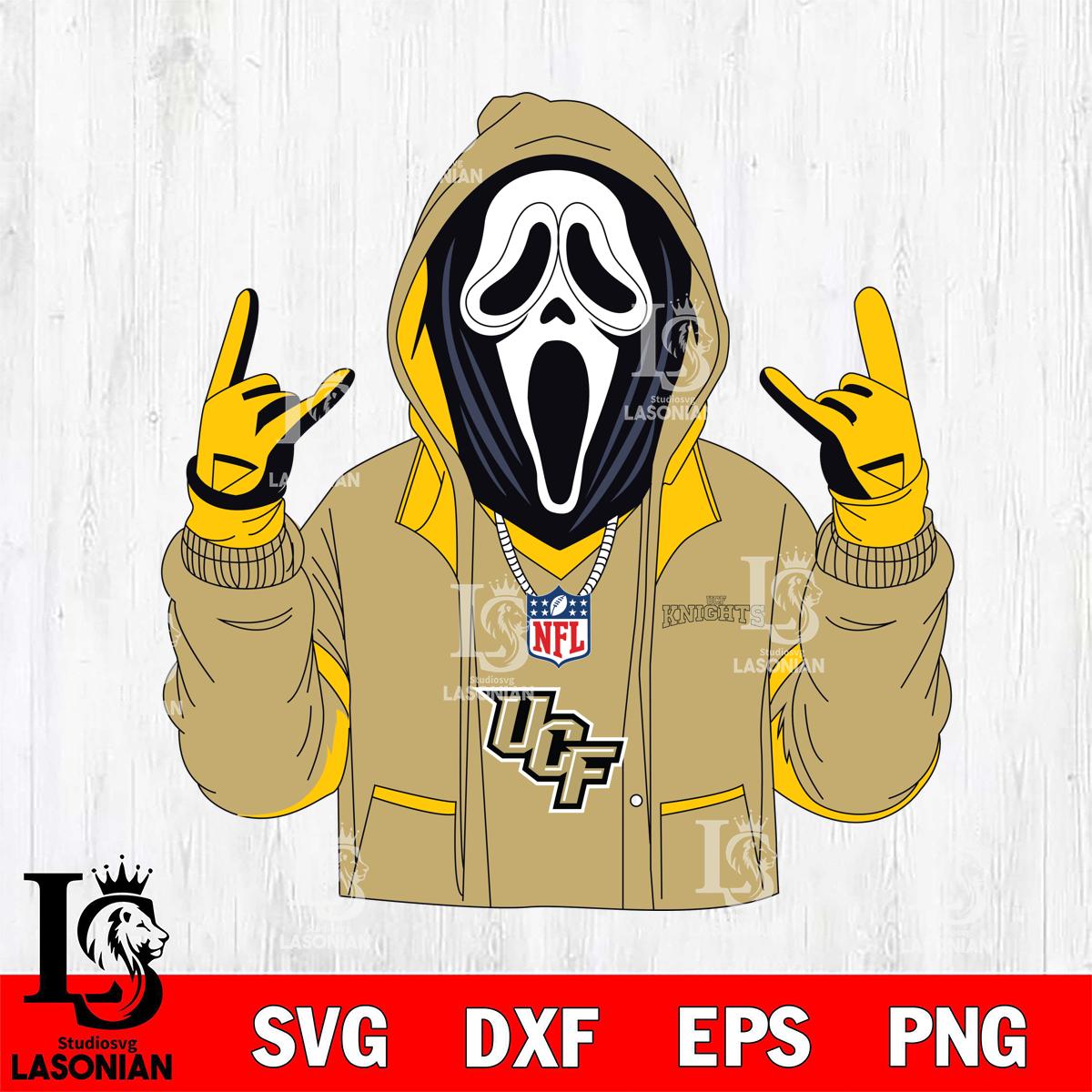 UCF Knights Ghostface Scream Football Halloween – lasoniansvg