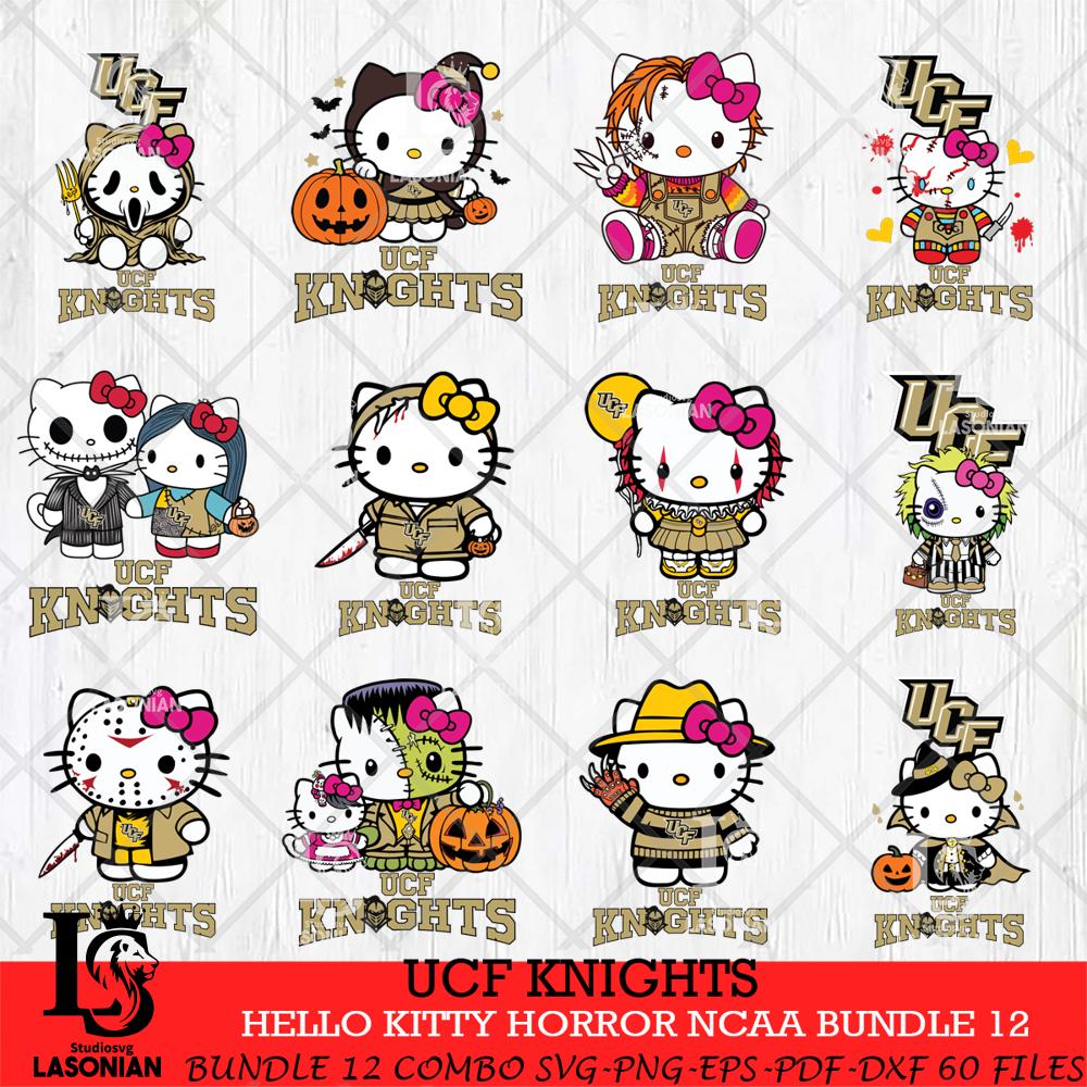 UCF Knights Hello Kitty Horror NCAA Bundle 12 SVG – lasoniansvg