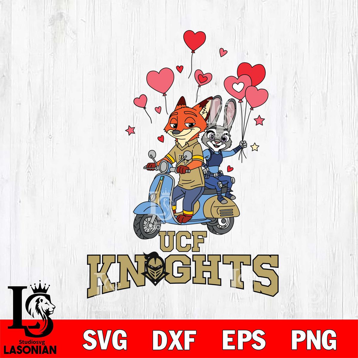 UCF Knights Nick and Judy Valentine File Cut, NCAA SVG DXF EPS PNG PDF ...