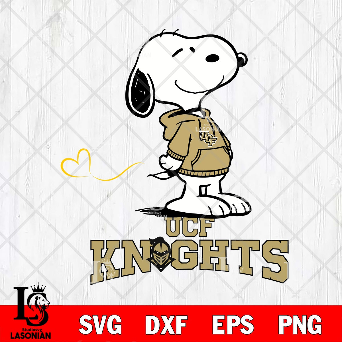 UCF Knights Snoopy valentine File cut , Criucut , Silhouette ,Digital ...