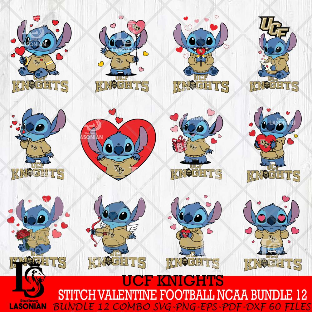 UCF Knights Stitch Valentine NCAA Bundle Digital Download, NCAA SVG DXF ...