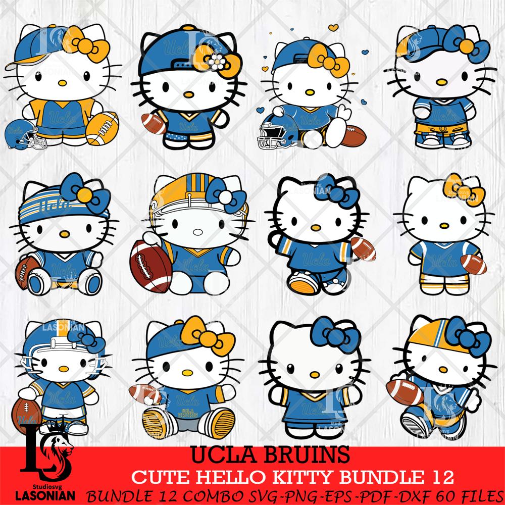 UCLA Bruins Cute Hello Kitty Bundle 12 SVG – lasoniansvg