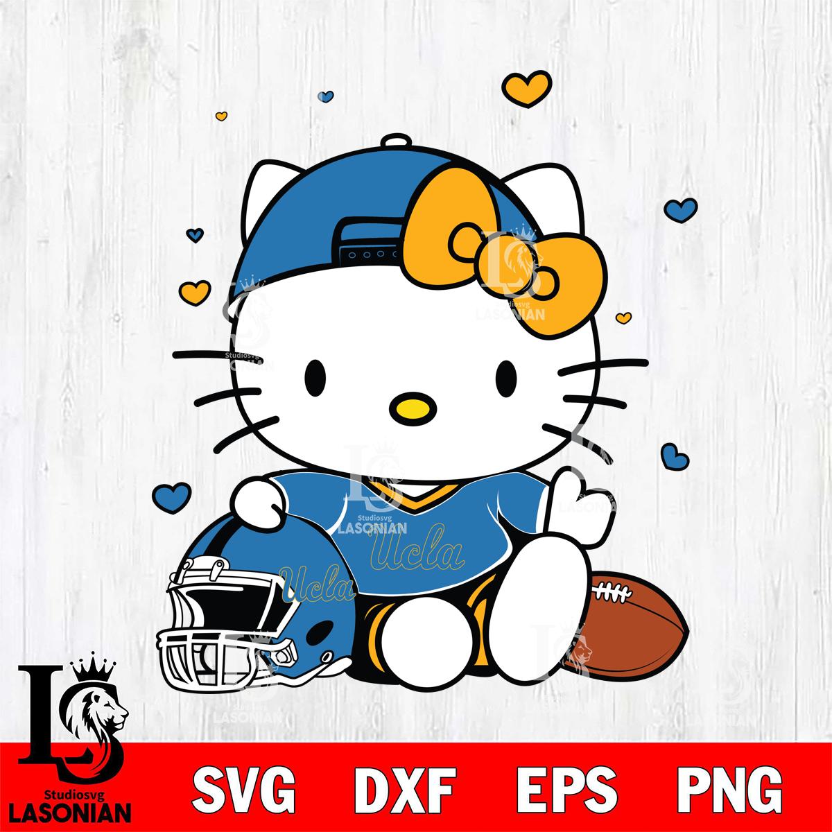 UCLA Bruins Cute Hello Kitty Football – lasoniansvg