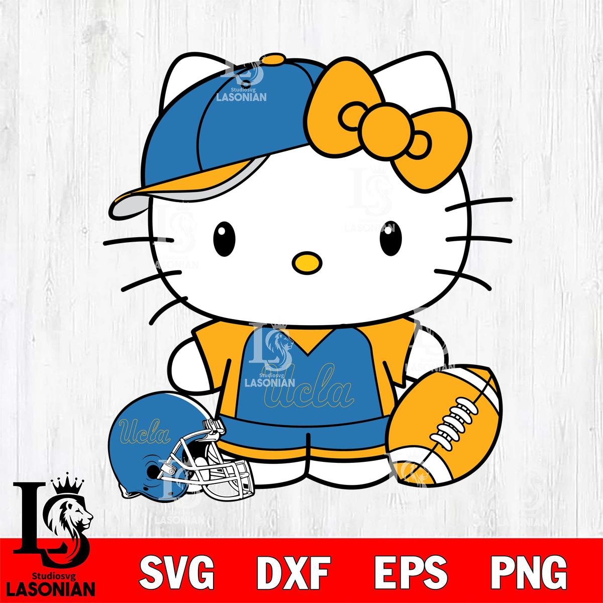 UCLA Bruins Cute Hello Kitty Football 4 – lasoniansvg