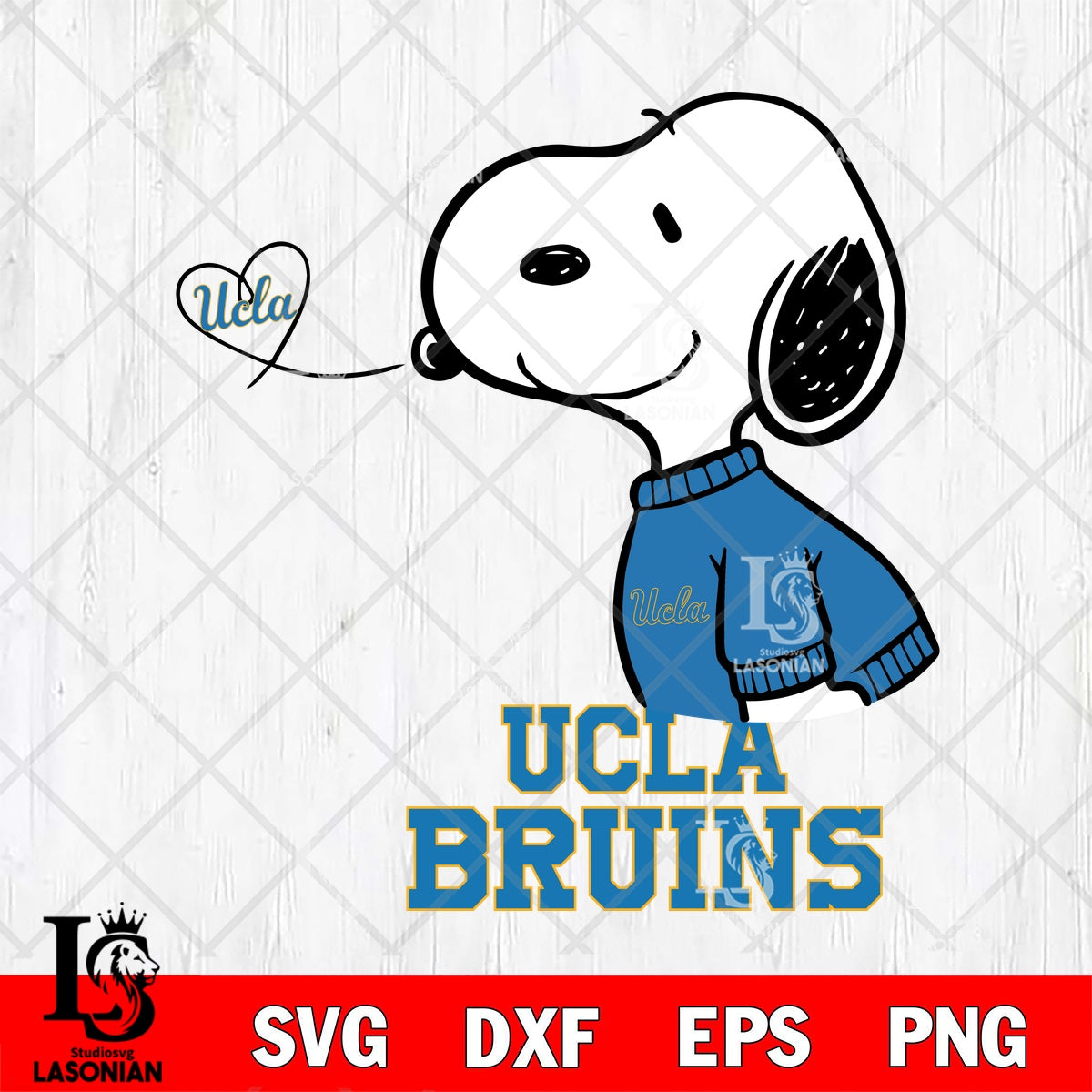 UCLA Bruins Cute Valentine Snoopy File cut , Criucut , Silhouette ...
