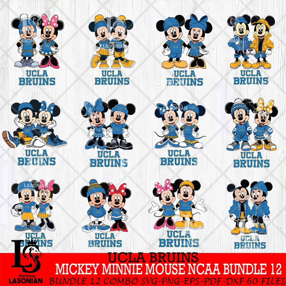 UCLA Bruins Mickey Minnie Mouse NCAA Bundle 12 – lasoniansvg