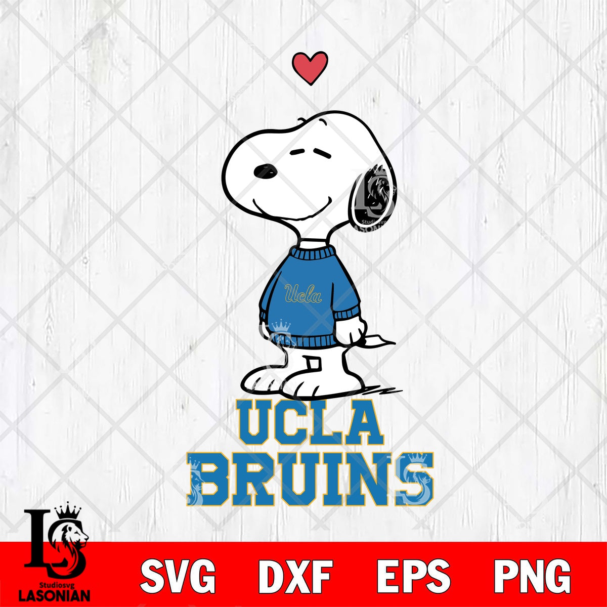 UCLA Bruins Snoopy football valentine File cut , Criucut , Silhouette ...