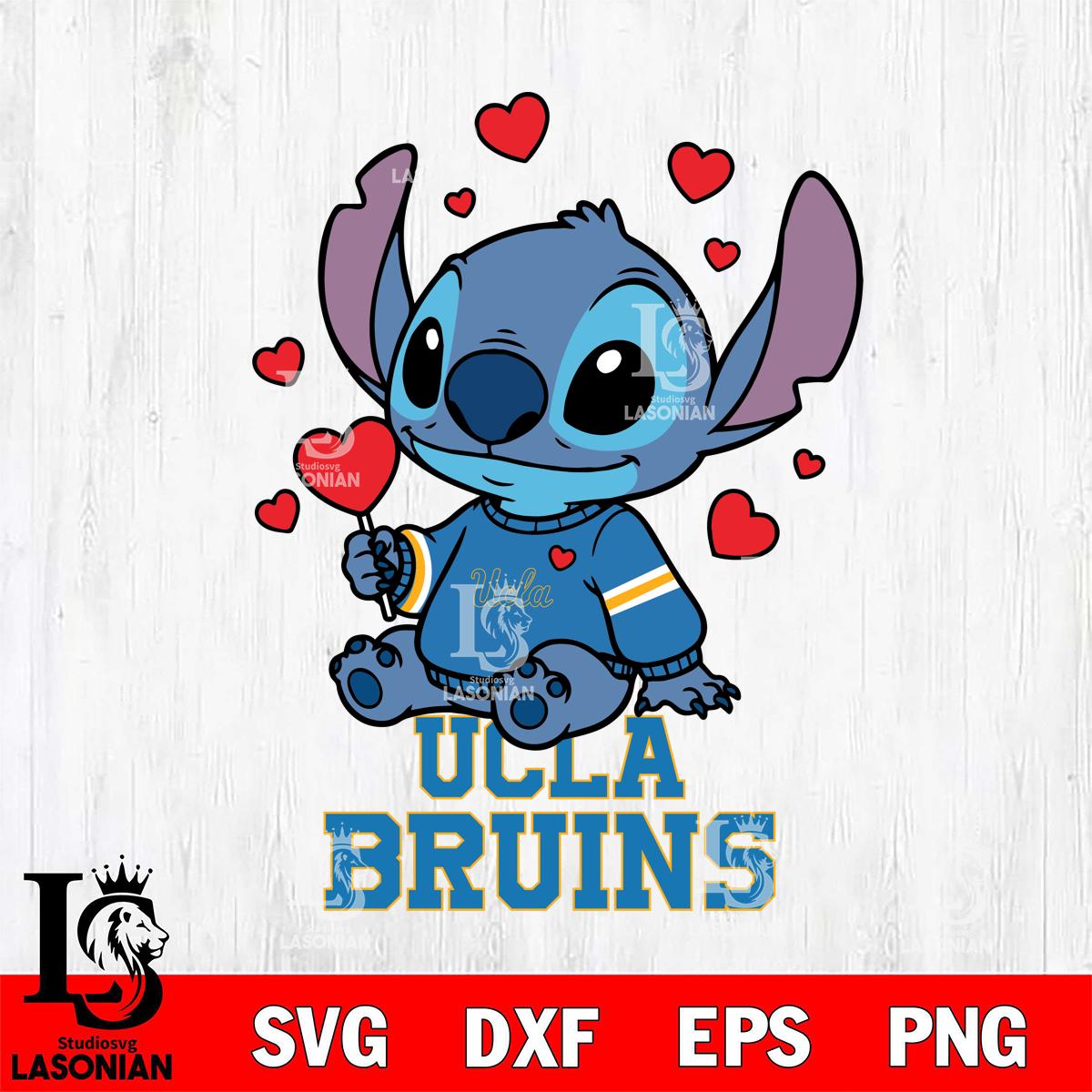 UCLA Bruins Stitch Valentine Cute Digital Download, NCAA SVG DXF EPS ...