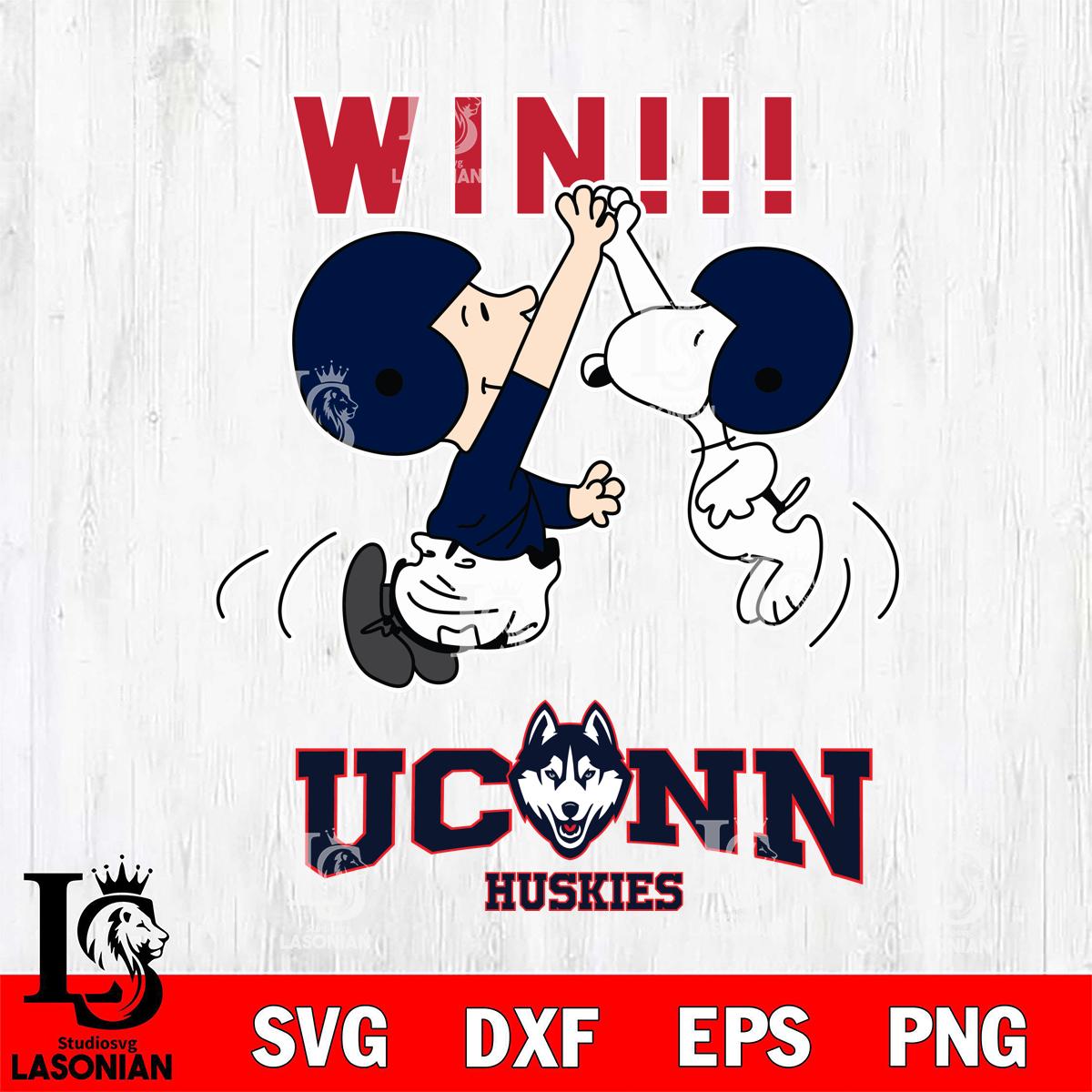UConn Huskies Charlie Brown and Snoopy Win – lasoniansvg
