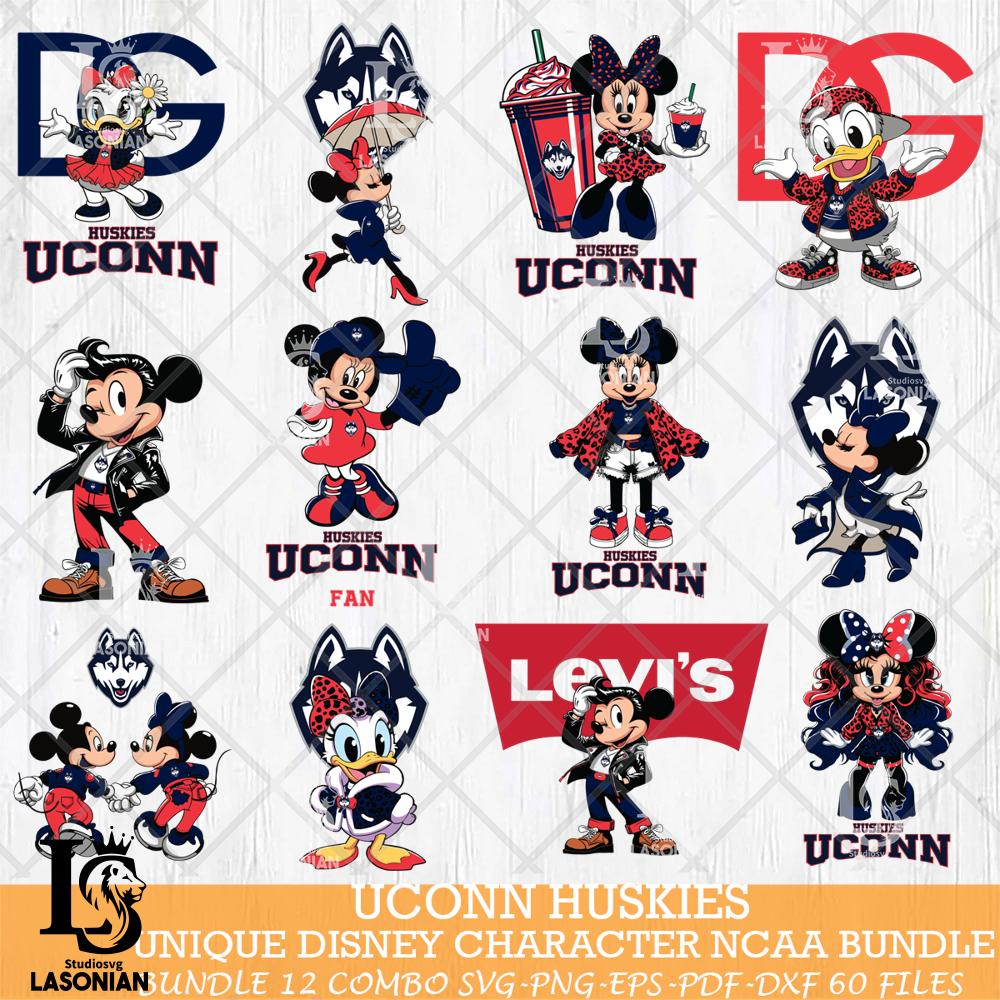 UConn Huskies Disney character NCAA Bundle 12 – lasoniansvg