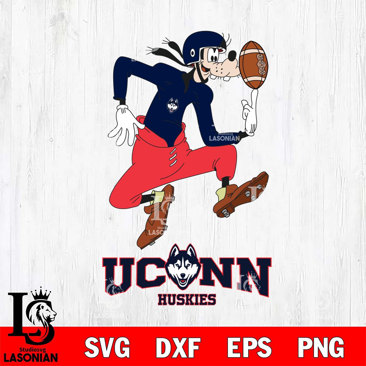 UConn Huskies Goofy Circus Football – lasoniansvg