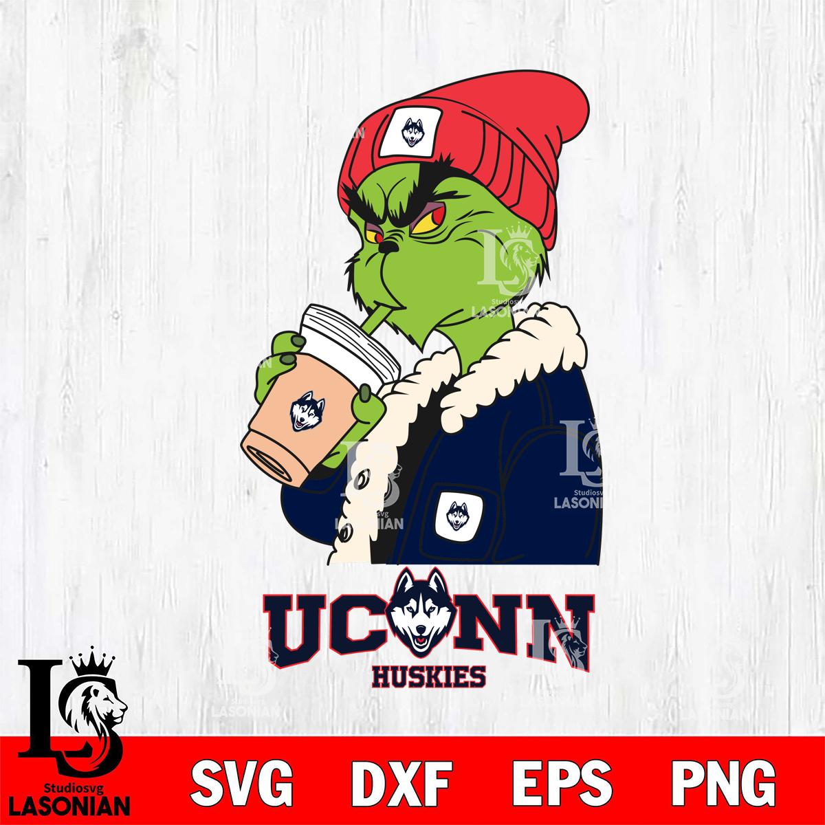 UConn Huskies Grinch Bougie Football – lasoniansvg