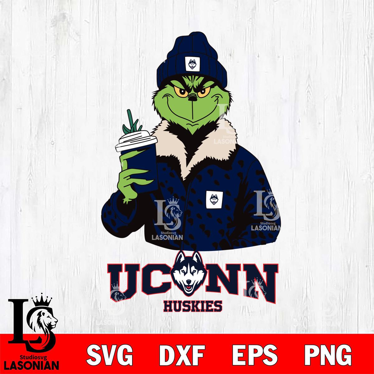 UConn Huskies Grinch Christmas – lasoniansvg