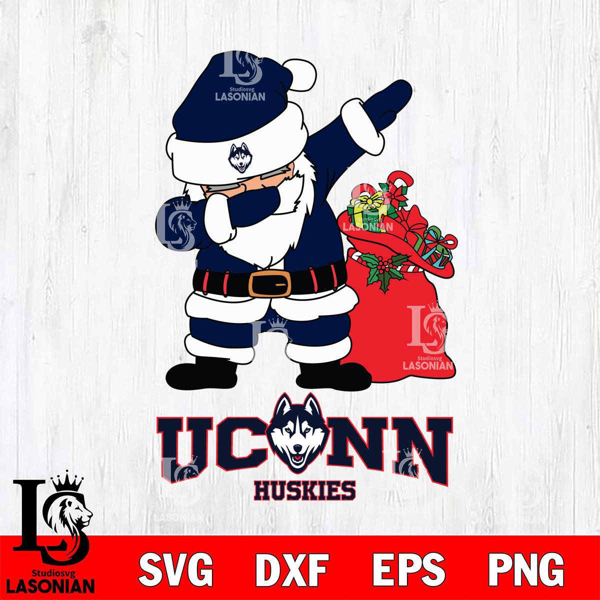 UConn Huskies Santa Dabbing Christmas – lasoniansvg