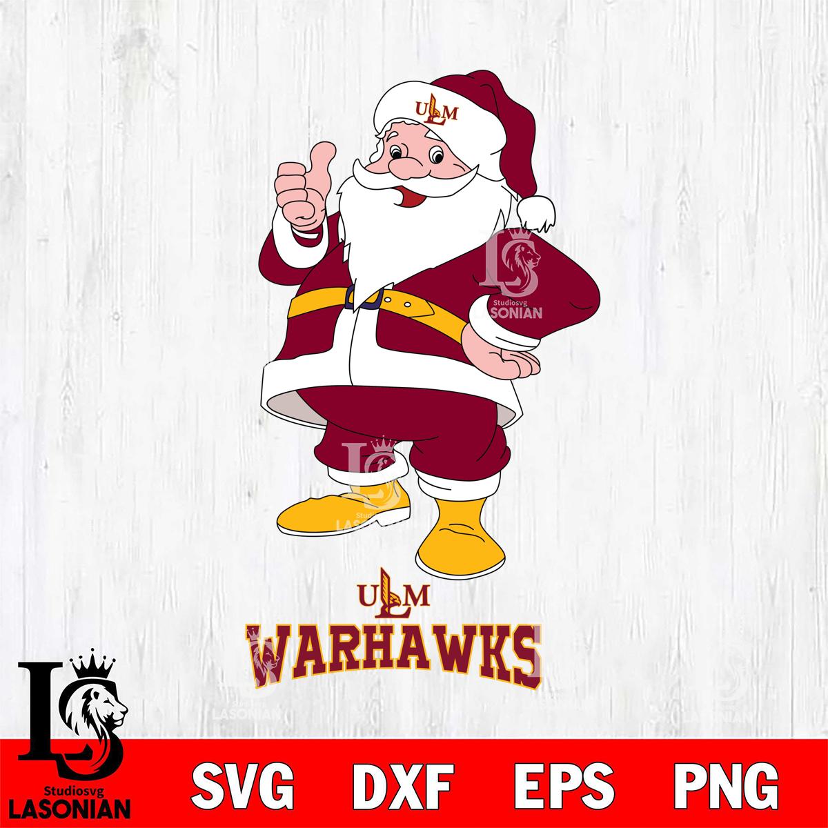UL Monroe Warhawks Santa claus – lasoniansvg